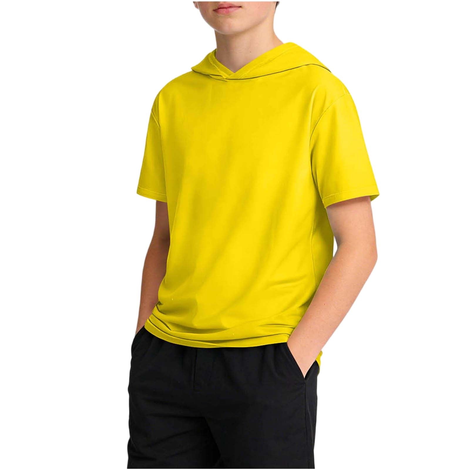 HBGVBA Boy's Short Sleeve T-Shirts,Casual Tops for Kids,Boys Solid ...