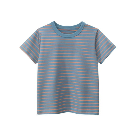 HBGVBA Boy's Short Sleeve T-Shirts,Casual Tops for Kids,Boys Striped ...