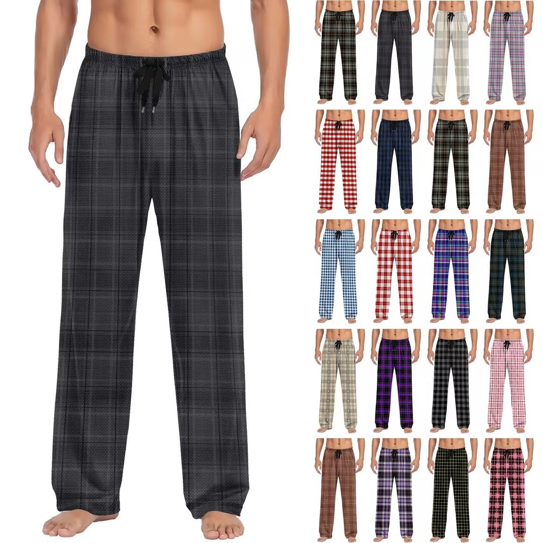 Bovxnpu Mens Pajama Pants Plaid Sleep LoungewearPants Pajama Bottoms ...