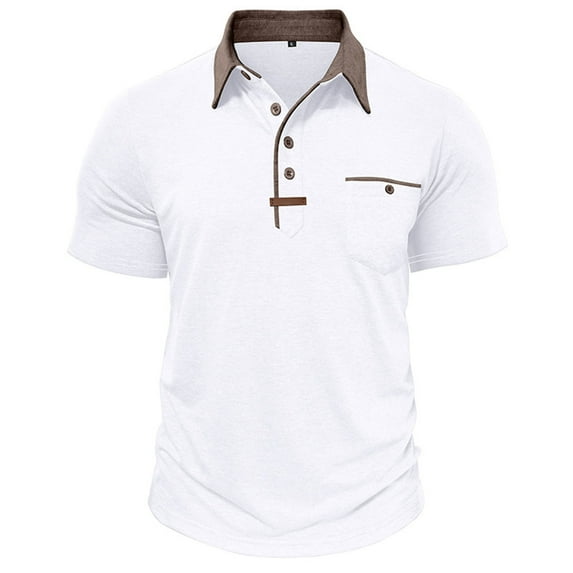 HBGVBA Short Sleeve Blouses for Men,Men's Athleisure Tops,Fashion Color ...