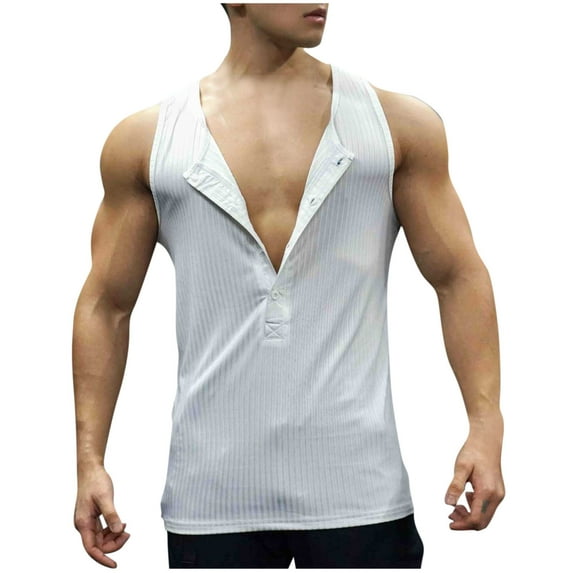 HBGVBA Tank Top for Men,Men's Tank Top Undershit,Men's Summer Solid ...