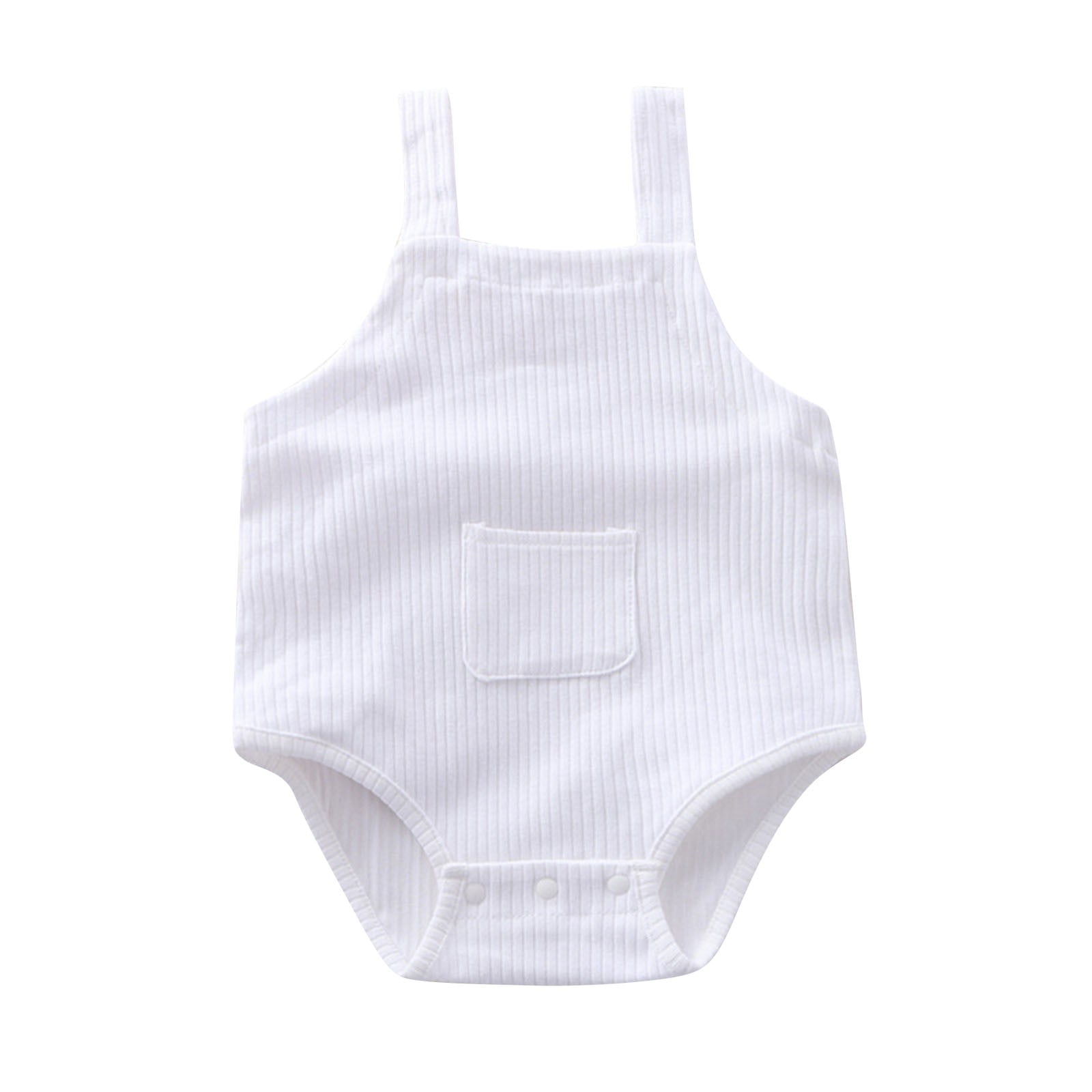 HBGVBA Toddler Baby Sleeveless Strap Bodysuit,Kids Fall Solid Color ...