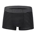 HBGVBA Underwears for Men,Striped Print Nylon Mid Waist Boxers Briefs ...