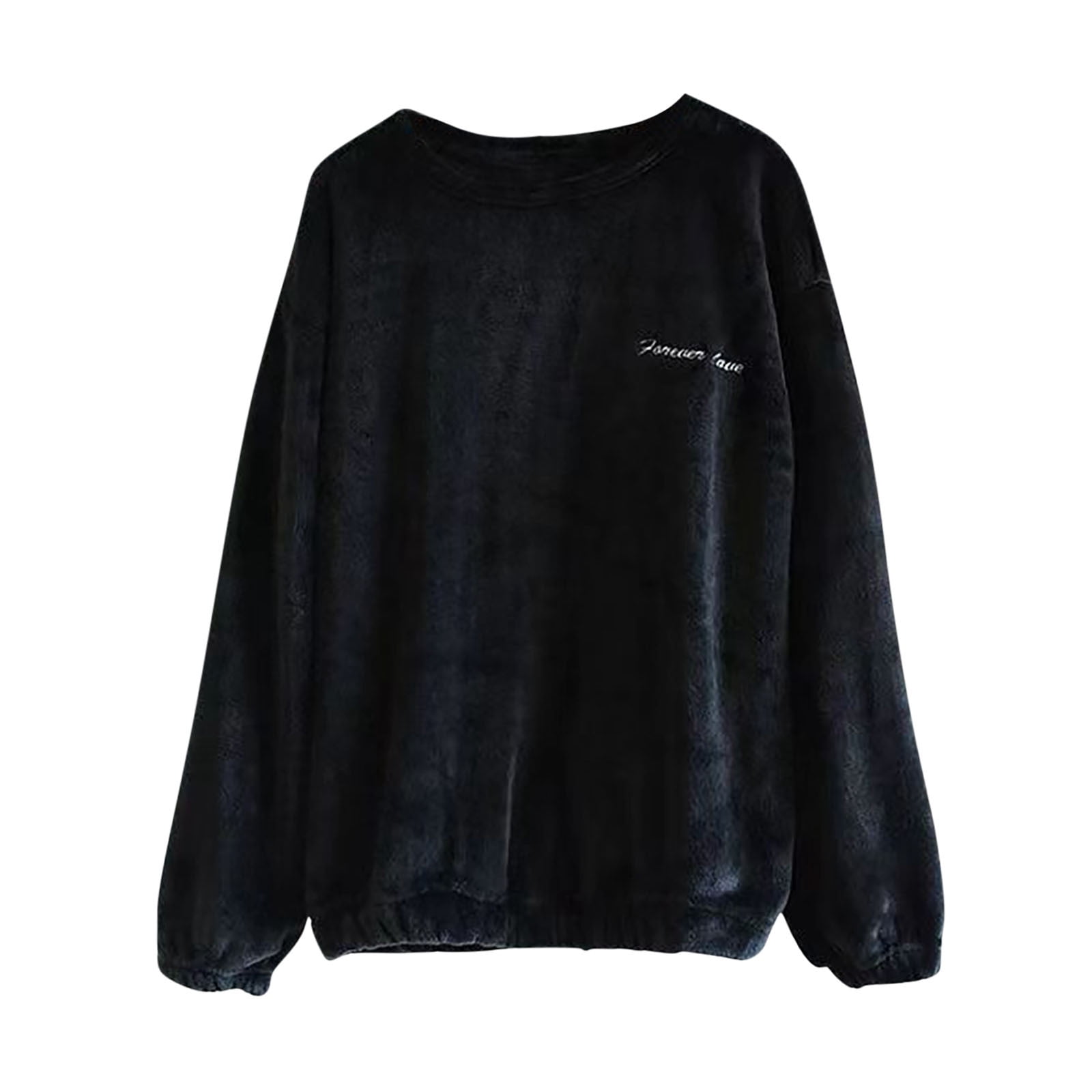 Bovxnpu Women's Pajama Tops Sleep Shirt, Women's Plus Size Solid Color ...