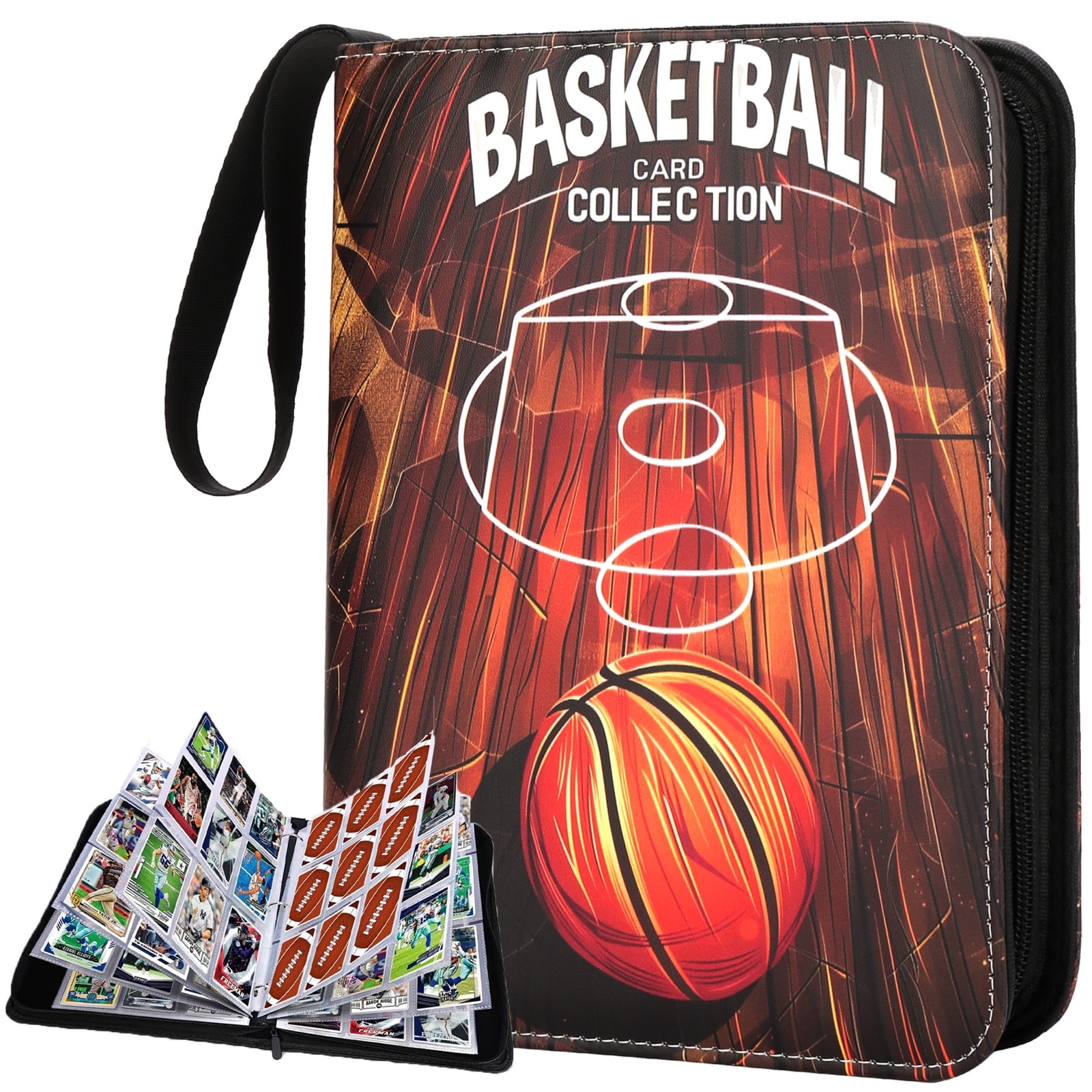 HBK 9 Pocket Basketball Card Binder, Sports Card Binder for Basketball ...