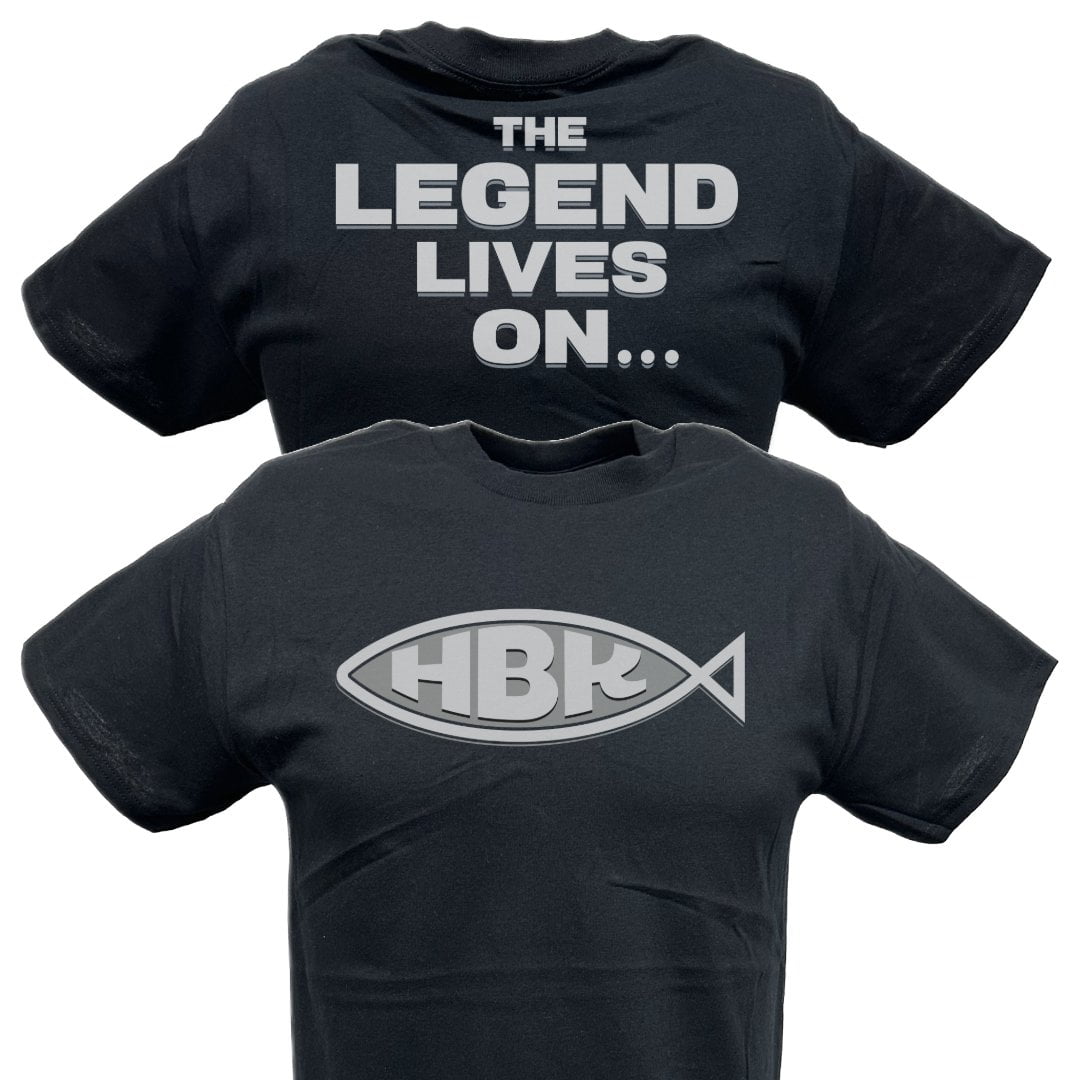 HBK Shawn Michaels The Legend Lives On Ichthys T-shirt - Walmart.com