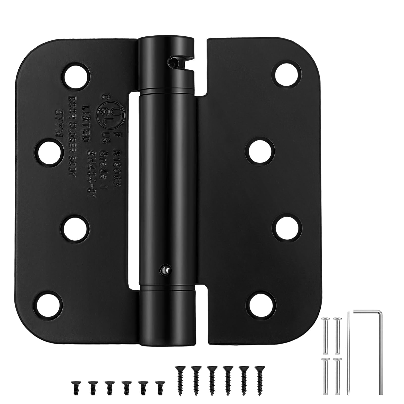 HBL' 2 Pack | 4 Inch Self Closing Door Hinges, Door Closer Hinges with ...