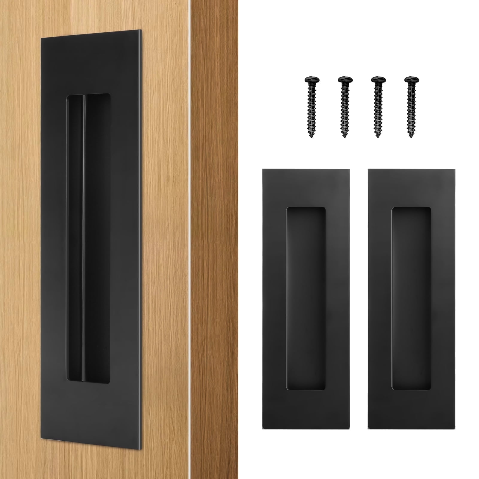 HBL' 2 Pack | 6 Inch Pocket Door Pull Handles, 304 Stainless Steel ...