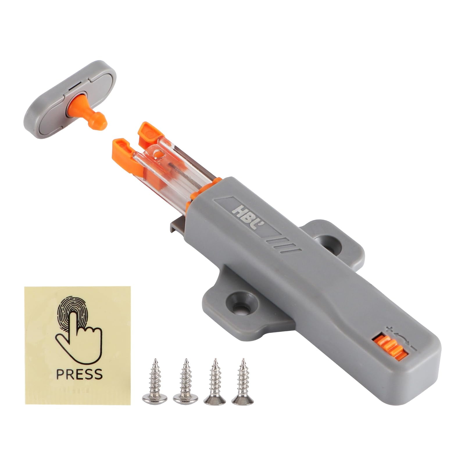 HBL' 2 Pack Push to Open Cabinet Hardware or Door Latch, Heavy Duty Non ...