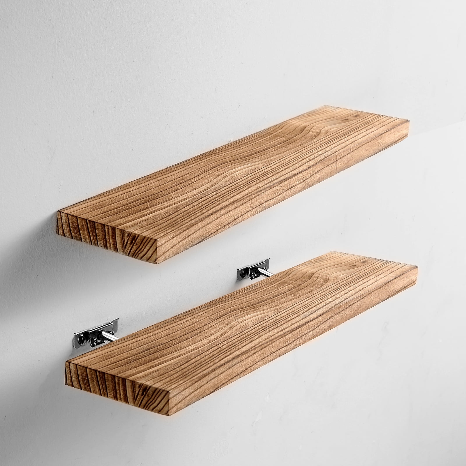 HBL' 24 Inch Floating Shelves Wall Mounted Set of 2, Ideal for Bathroom, Bedroom, Living Room ...