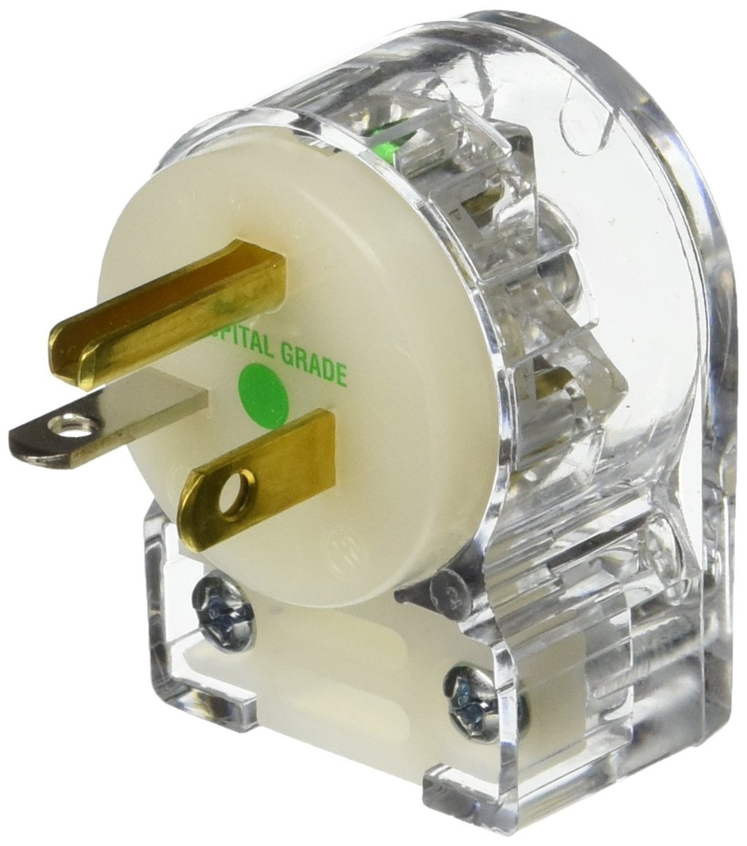 HBL8315CAT Plug, Angle, Hospital Grade, 20 amp, 125V, 5-20P, Clear ...
