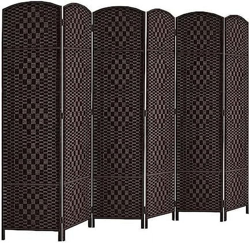 HBLUKDL RHF 6 Ft. Tall Extra Wide- Weave Fiber Room Divider 8 Panel ...