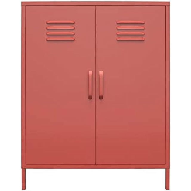 HBLUKDL Shadwick 2 Door Metal Locker Style Accent Cabinet Black ...