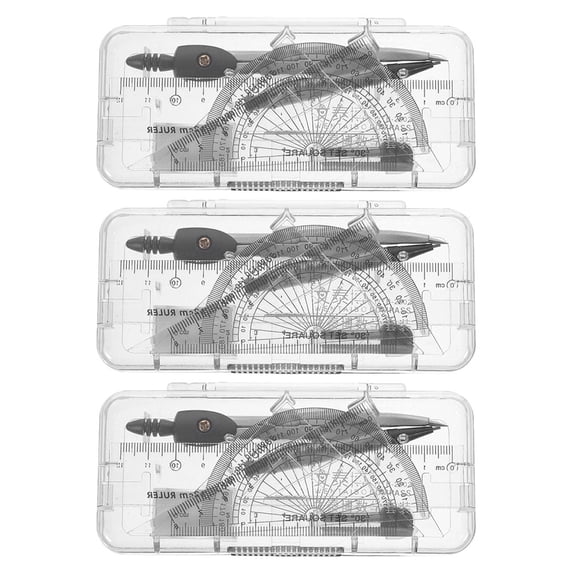 HBMYN Compass and Protractor Set Multi Metal Plastic for Accurate ...