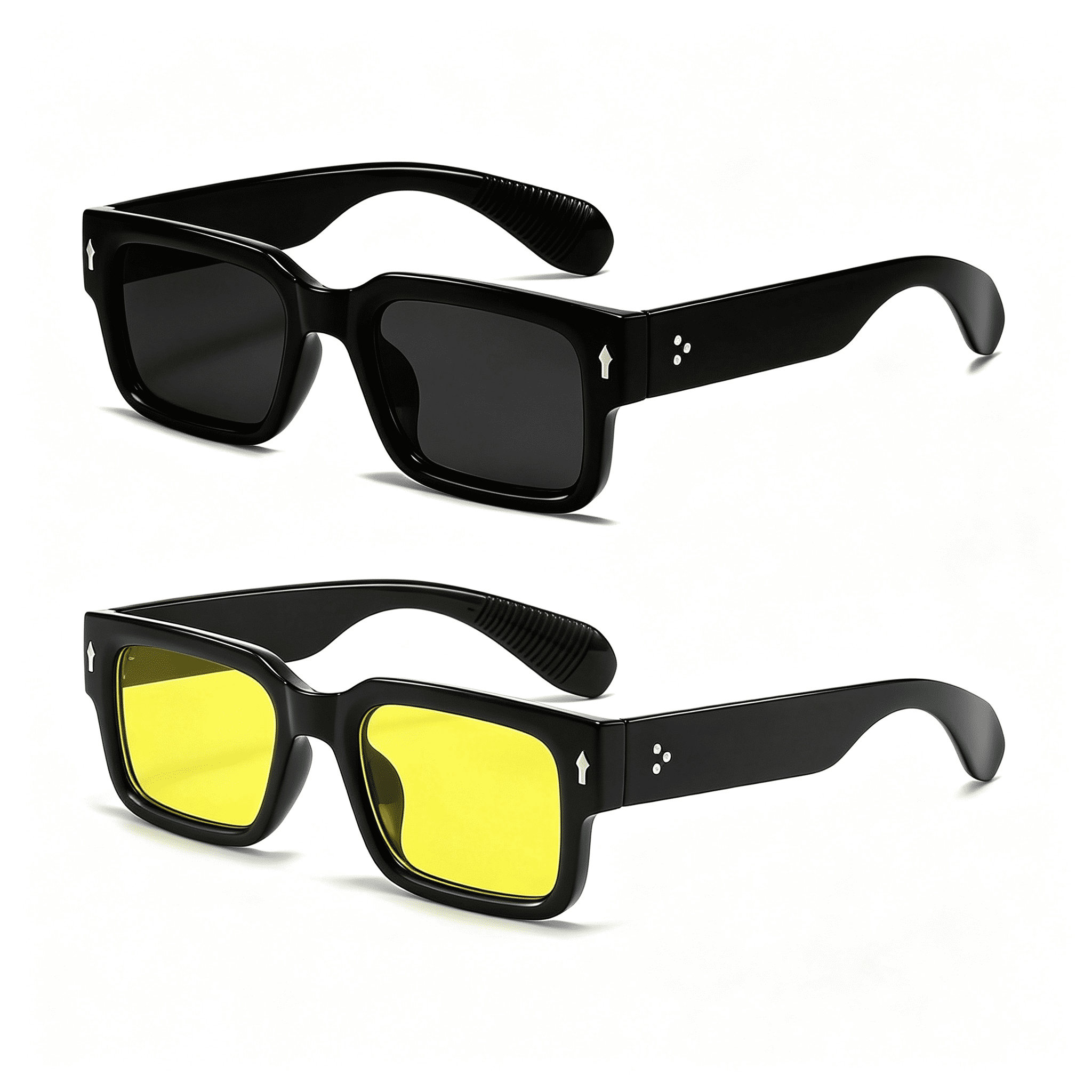 HBMYN Square Frame Sunglasses for Women Men Trendy Chunky Rectangle Sun ...