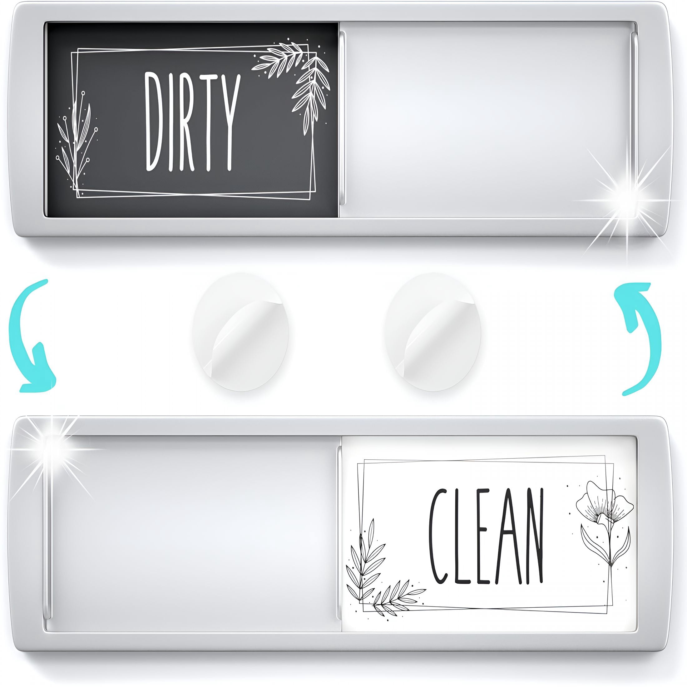 HBMYN Stylish Clean Dirty Magnet for Dishwasher 7 X 2 Inch - Dishwasher ...