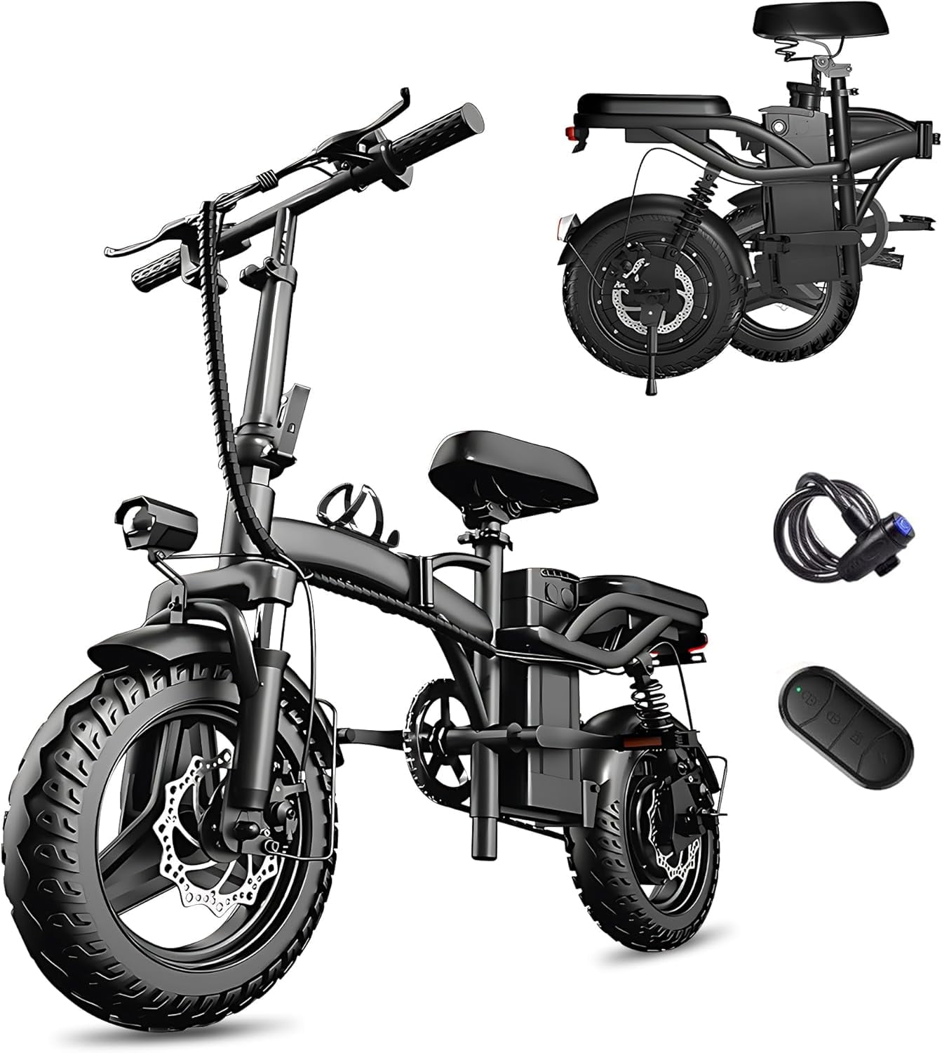 HBN Electric Bike for Adults, 48V 20AH Lithium Removable Battery, Peak ...