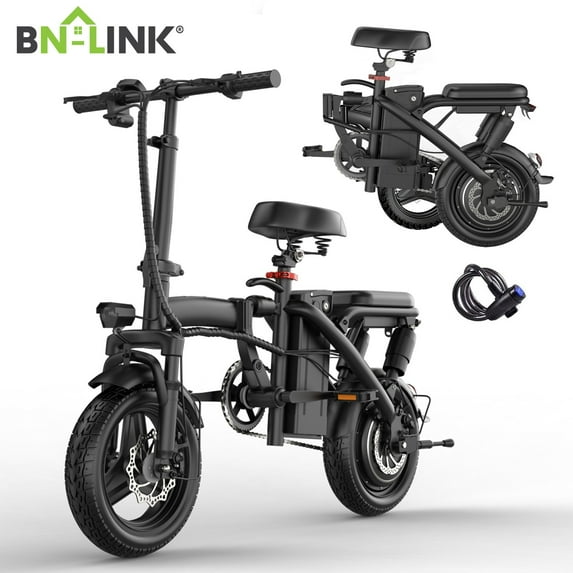 HBN Folding Electric Bike for Adults, 20MPH 48V 6AH Lithium Removable ...