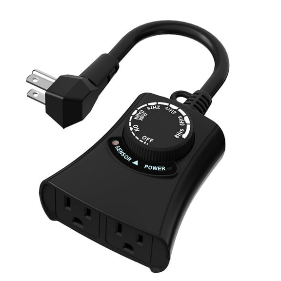 Timer Outlet Outdoor, 24 Hour Mechanical Timer Switch Water Resistance ...