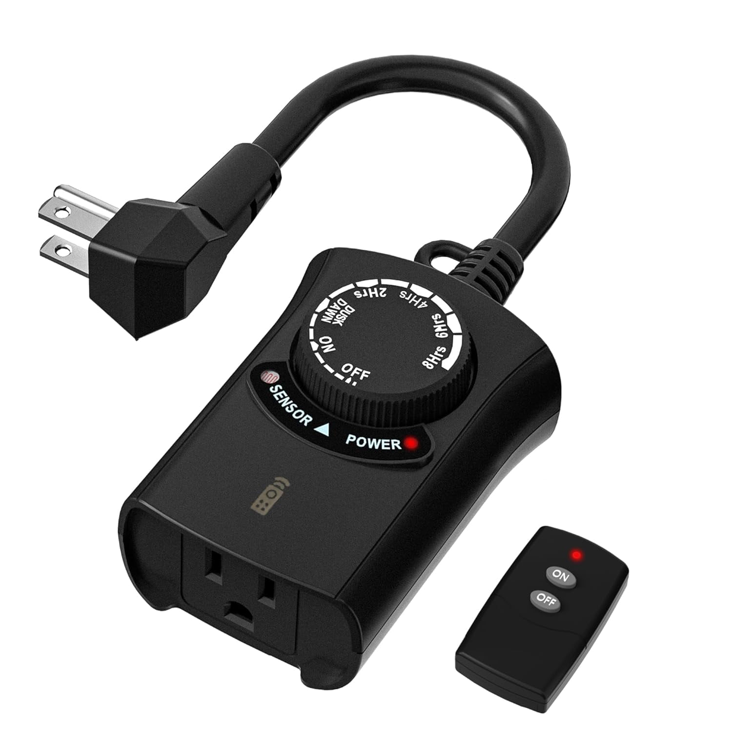 HBN Outdoor Light Timer Waterproof, Weatherproof Photocell Dusk to Dawn ...