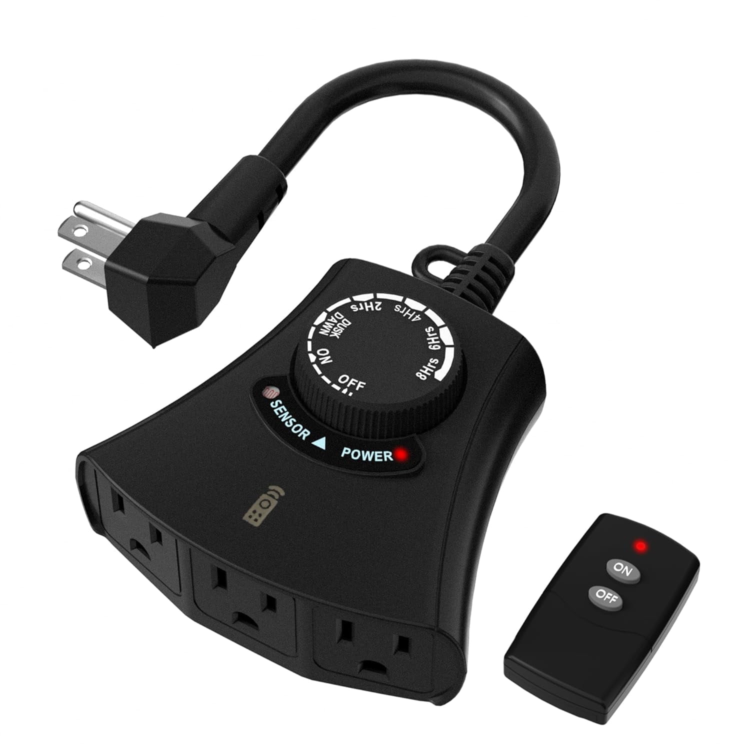 HBN Outdoor Light Timer Waterproof, Weatherproof Photocell Dusk to Dawn ...