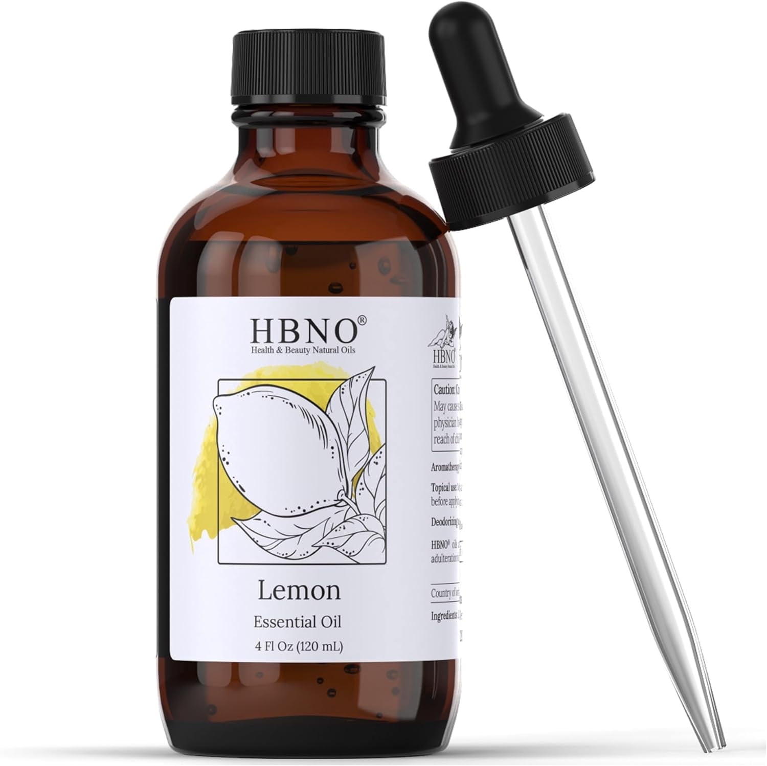 HBNO Pure Lemon Essential Oil, Natural Aromatherapy Diffuser Oil, 4 fl ...