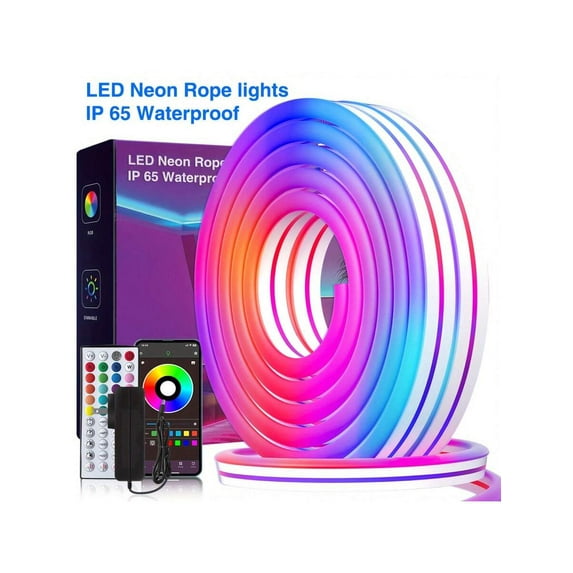 HBOWMDJIA 17ft Neon Led Strip Lights For Room, RGB LED Strip Lights ...