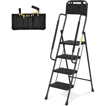 Best Choice 4-Step Steel Ladder w/ Hand Rail, Wide Steps, 330lbs ...