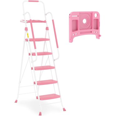 Stepladders with Handrails or Ladder Tool Caddy - 4-Step Ladder ...