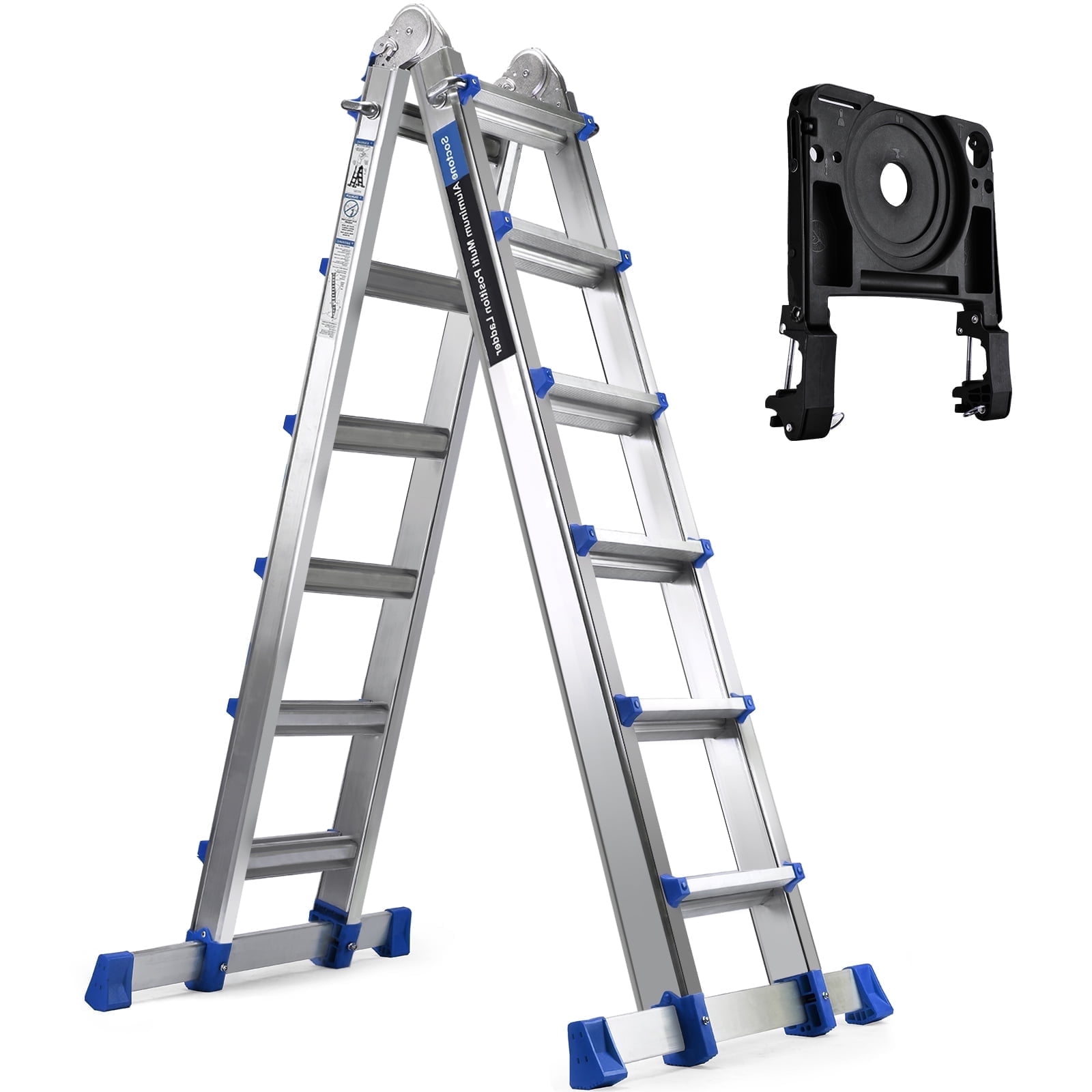 HBTower Ladder, A Frame 6 Step Ladder Extension Ladder, 22 Ft Multi ...