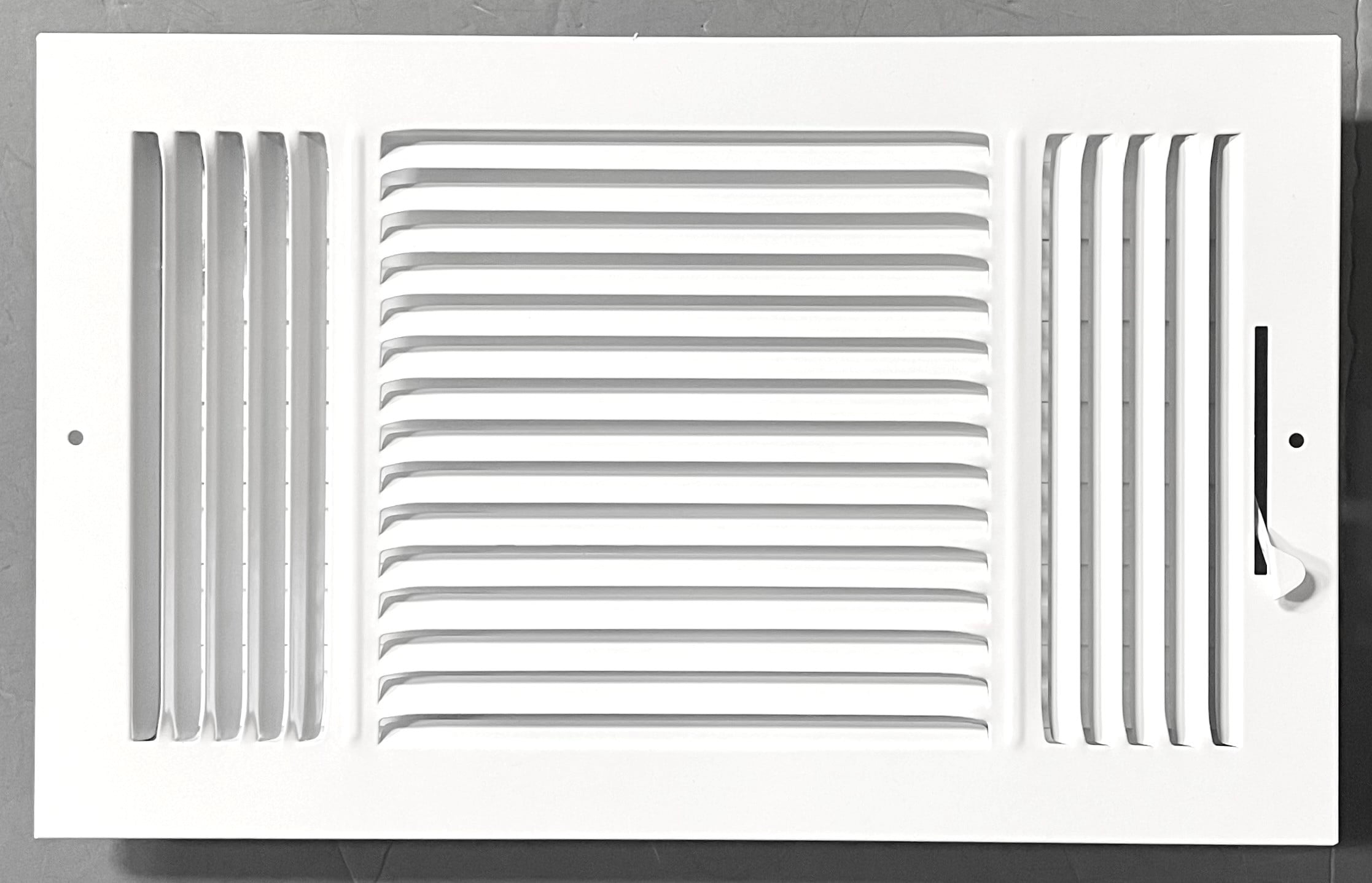 HBW 14"x 8" (Duct Opening Size) 3-Way Stamped Face Steel Ceiling ...