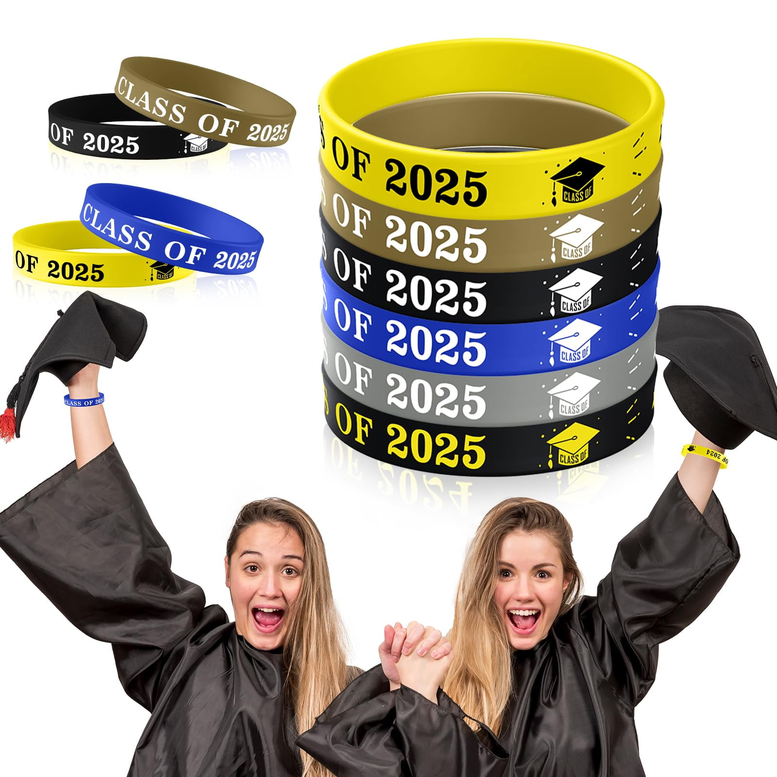 HBYDO 36 Pack Class OIF8 of 2025 Silicone Wristband, Rubber Celebrating ...