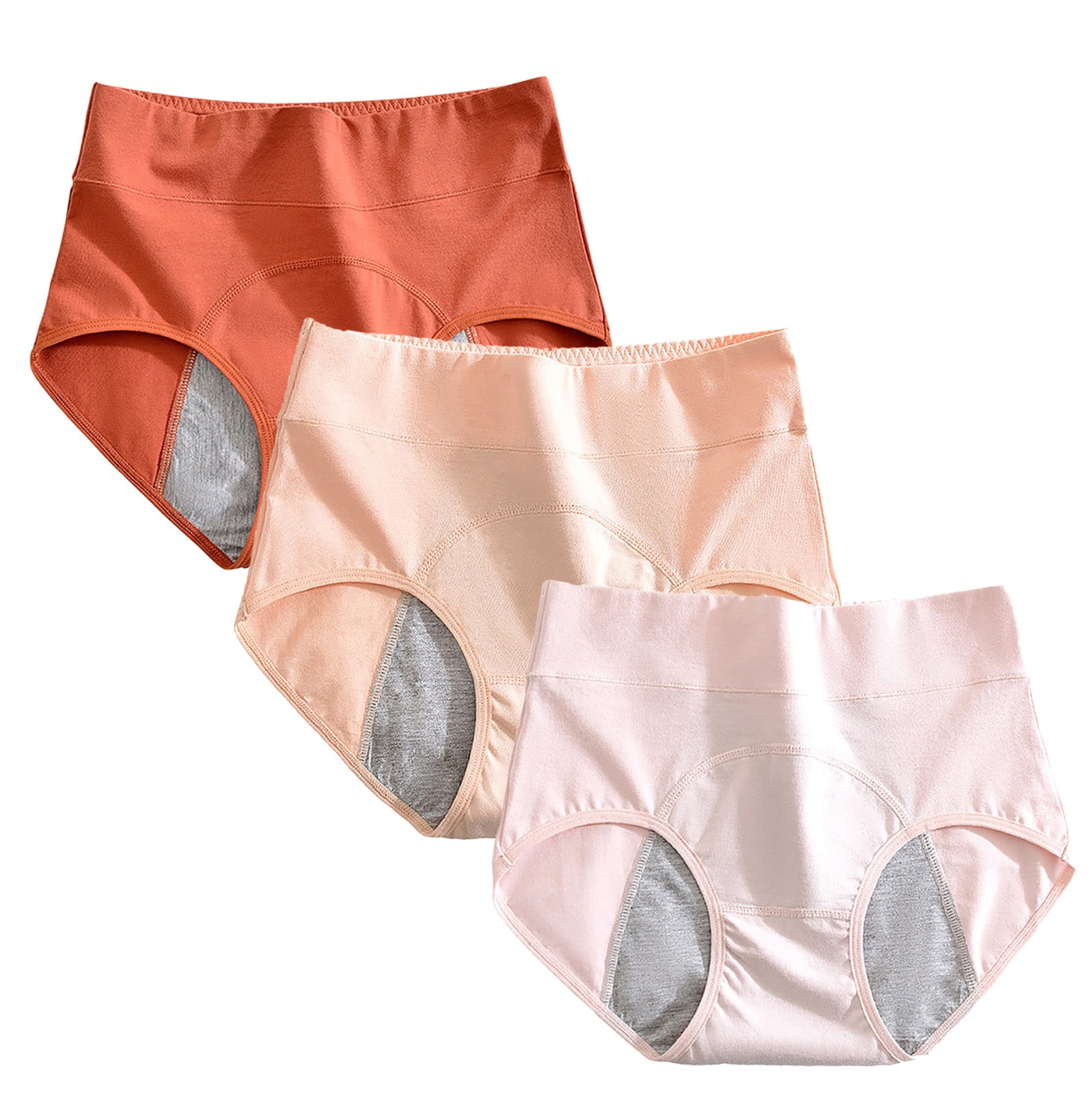 Hbyjlzyg 3pcs Womens Menstrual Leak Proof Menstrual Panties Cotton