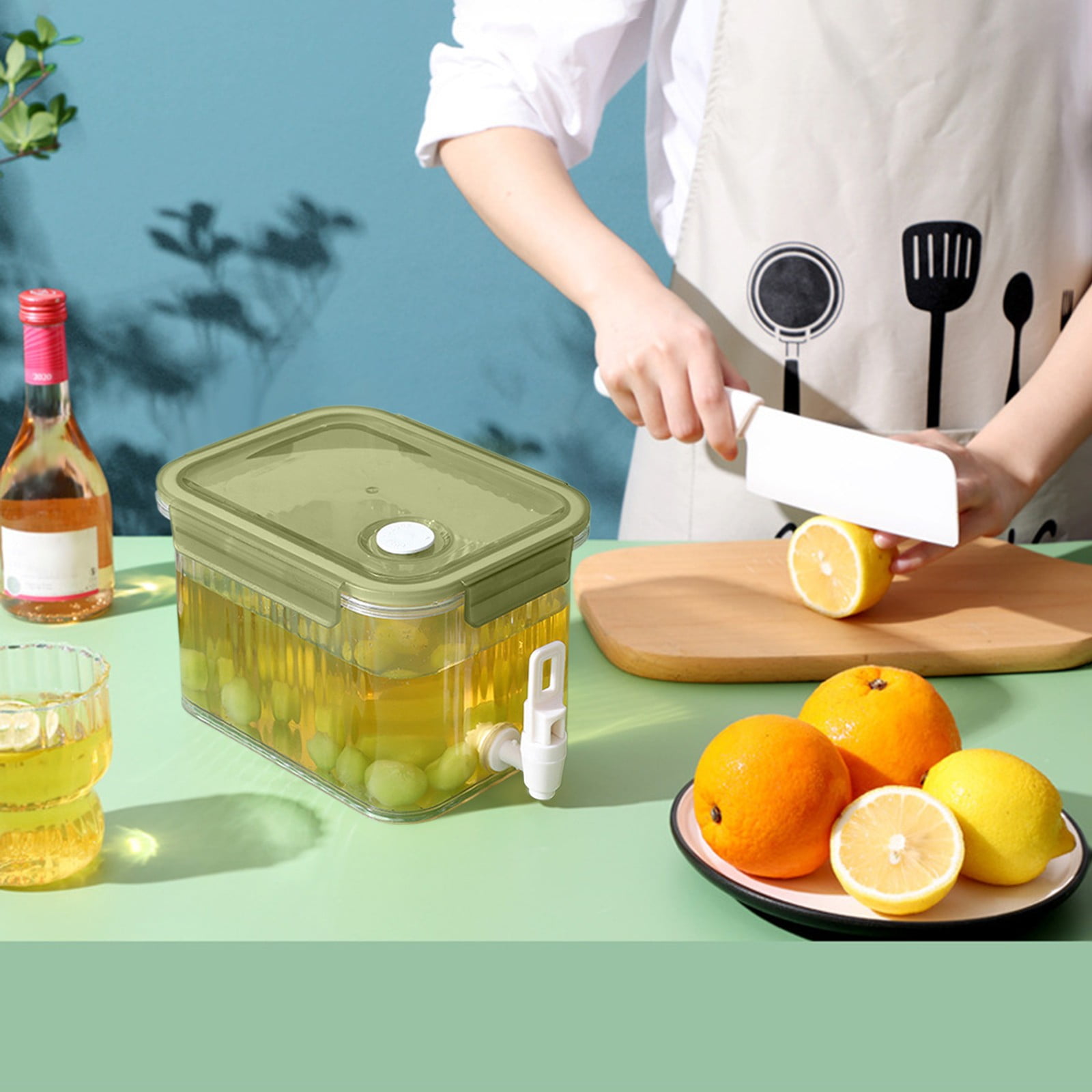 HBYJLZYG .5L Large Capacity Plastic Beverage Dispenser- Beverage ...