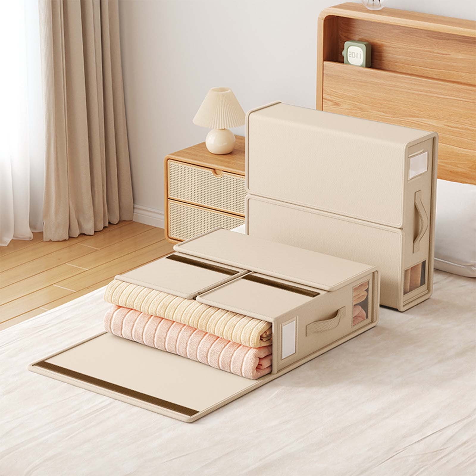 HBYJLZYG Bed Linen Storage Box Bed Linen Organizer and Storage Foldable ...