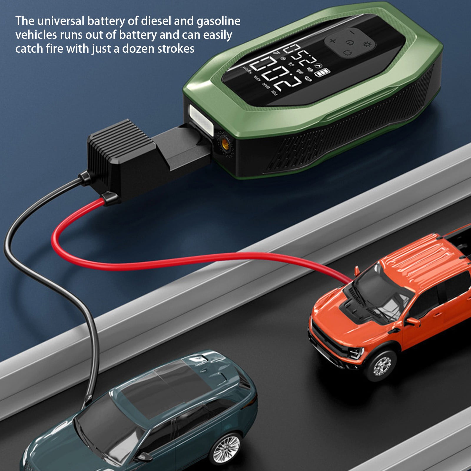 HBYJLZYG Car Accessories Car Emergency Starting Power Supply Inflations ...