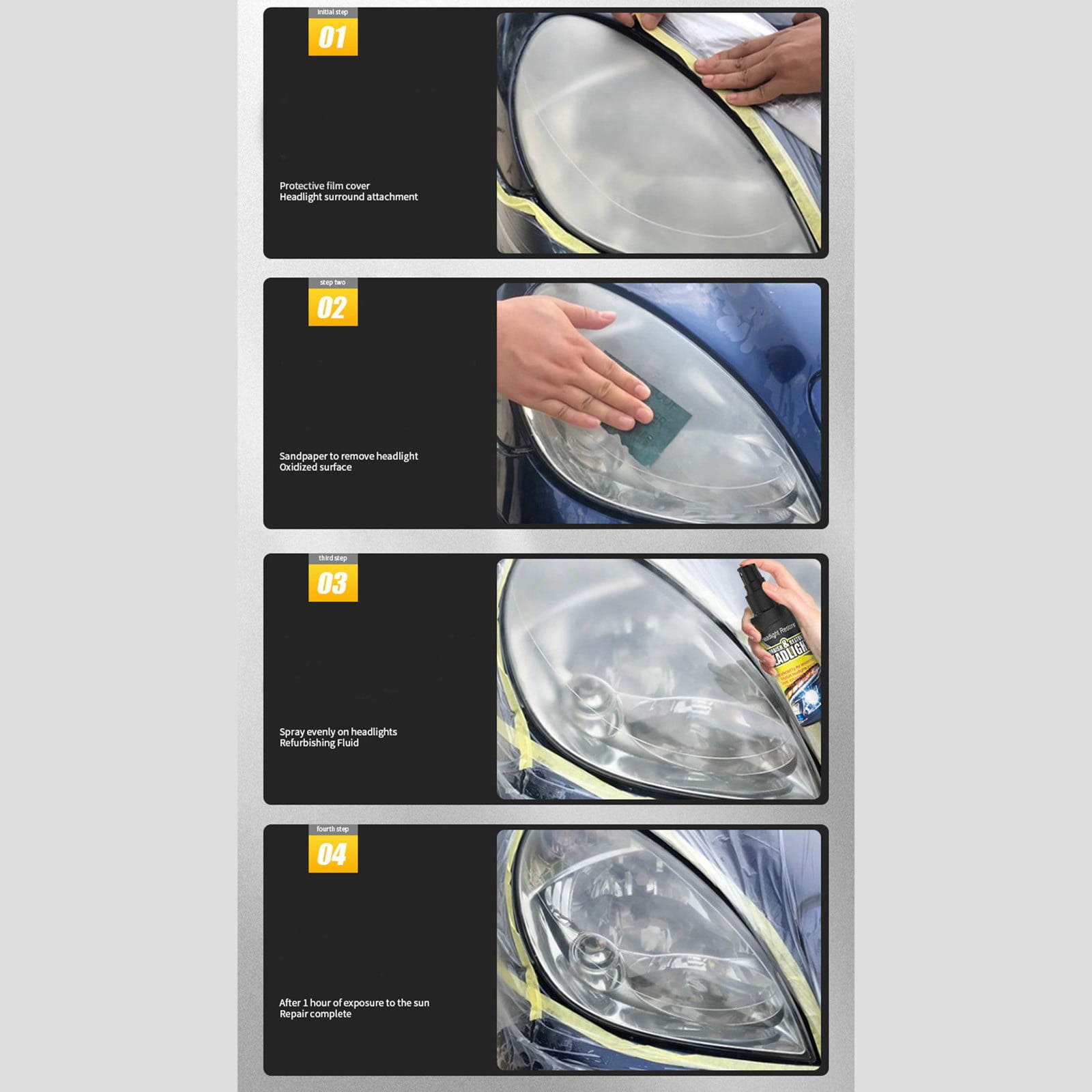 HBYJLZYG Car Accessories Car Headlight Restoration Spray - Headlight ...