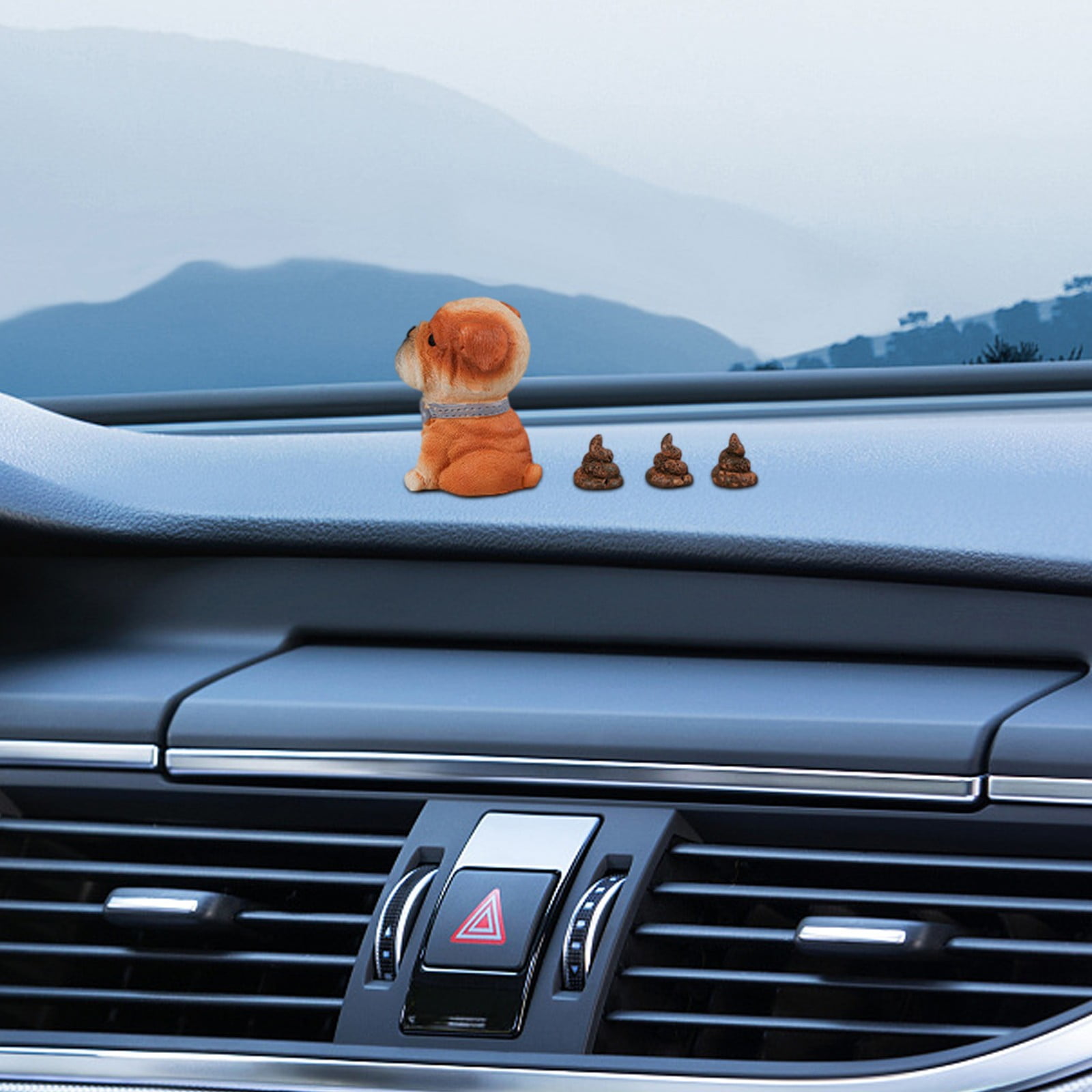 HBYJLZYG Car Accessories Mini Simulation Dog Plus Poop Ornaments Spoof ...