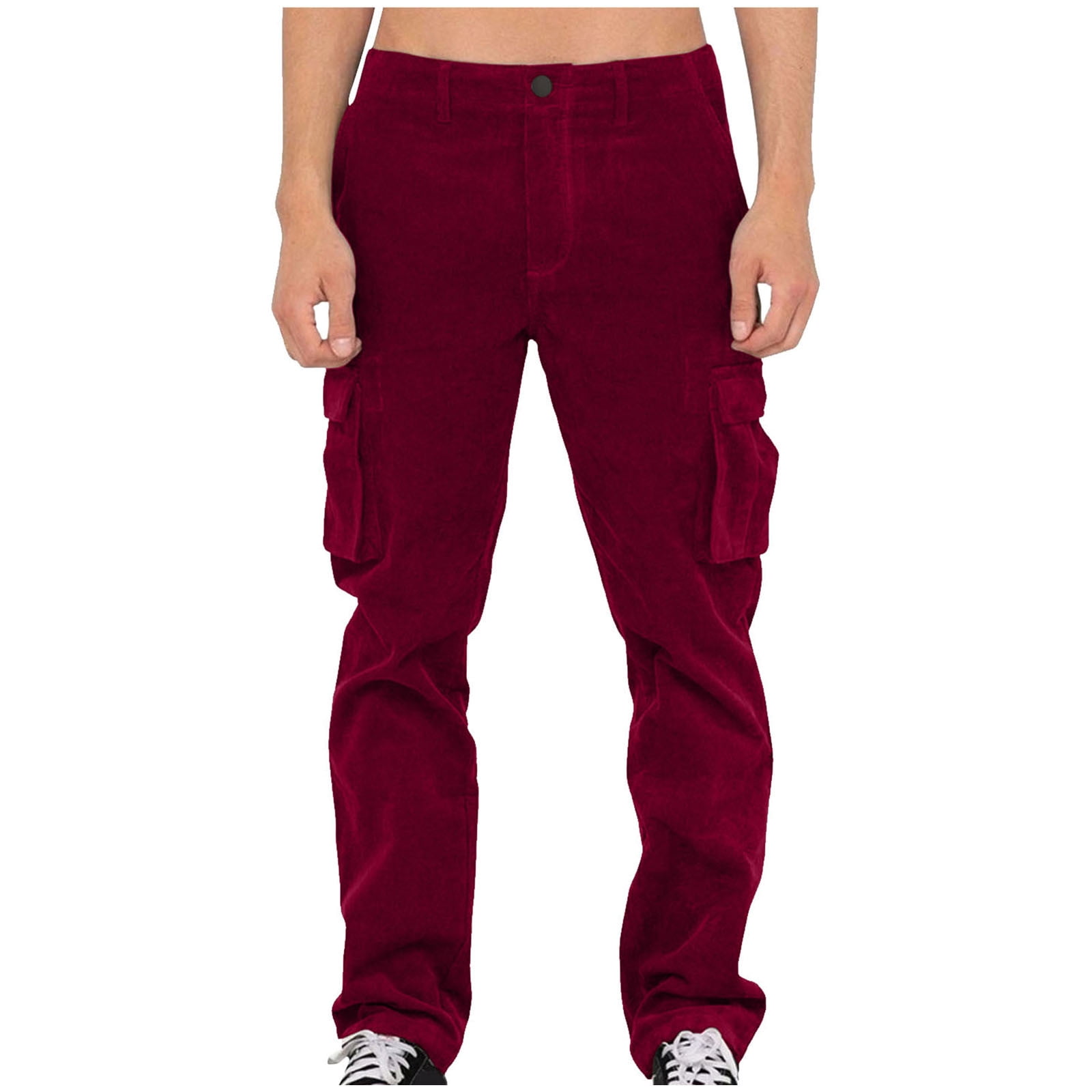 HBYJLZYG Cargo Pants For Men, Button-Zip Multiple Pockets Corduroy ...