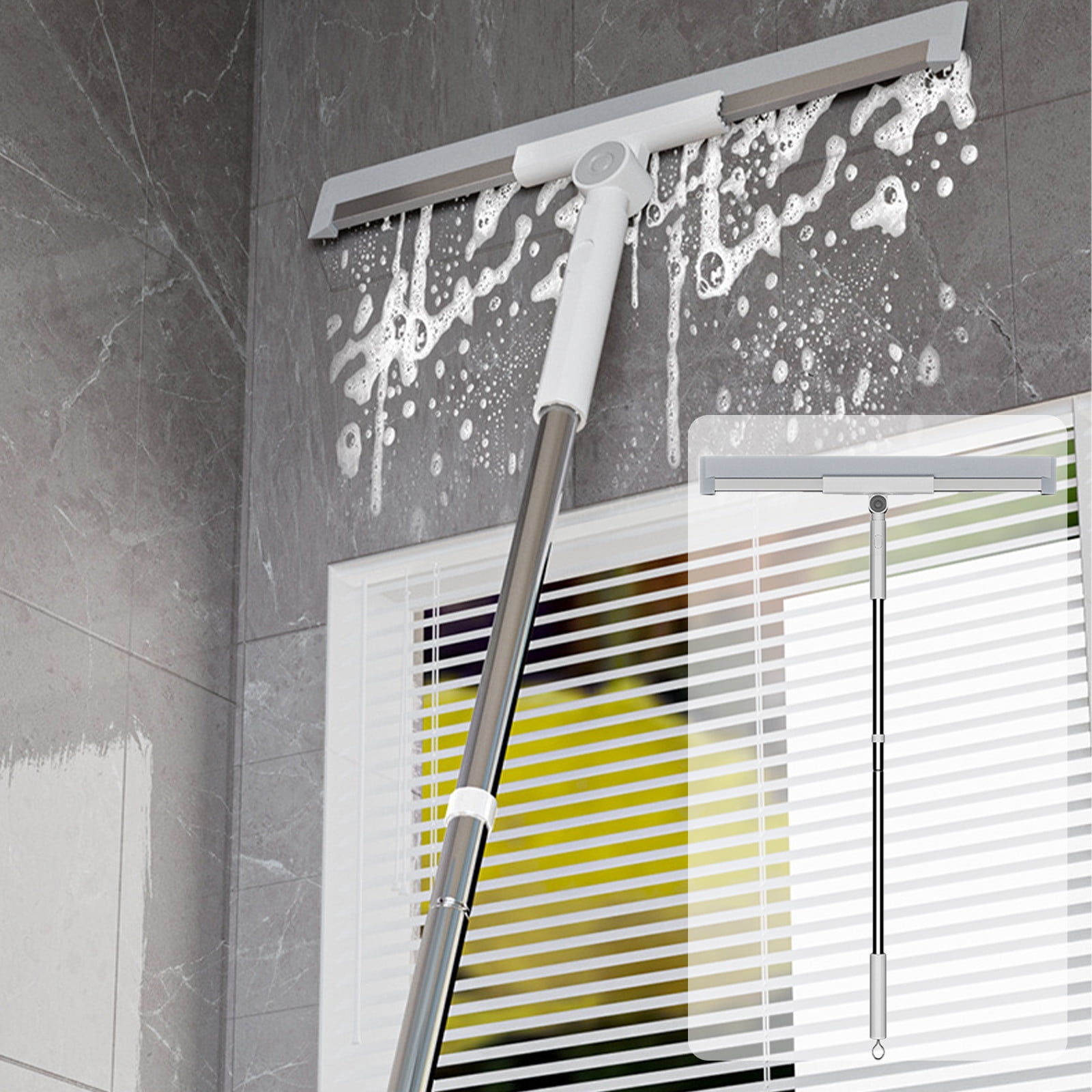 HBYJLZYG Floor Squeegee Rubber Squeegee Floor Handle Adjustable for ...