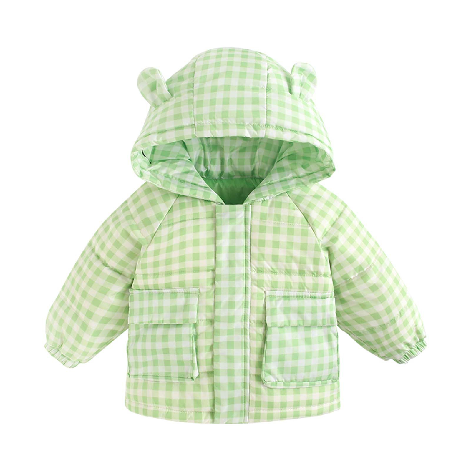 HBYJLZYG Hoodies Lattice Puffer Padded Jacket, Winter Baby Boys Girls ...