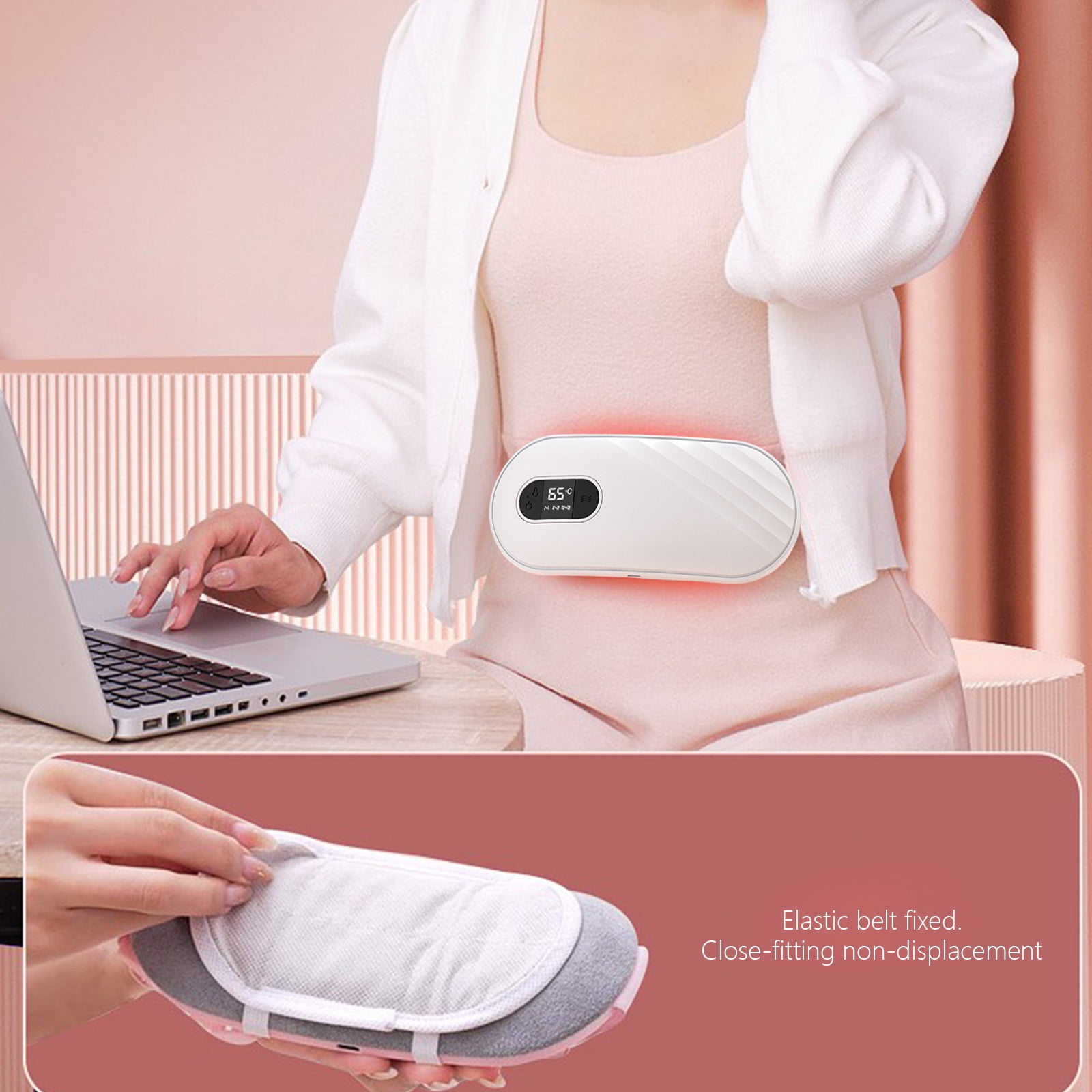 HBYJLZYG Long Battery Life Heating Uterus Warmer Massage Hot Compress ...