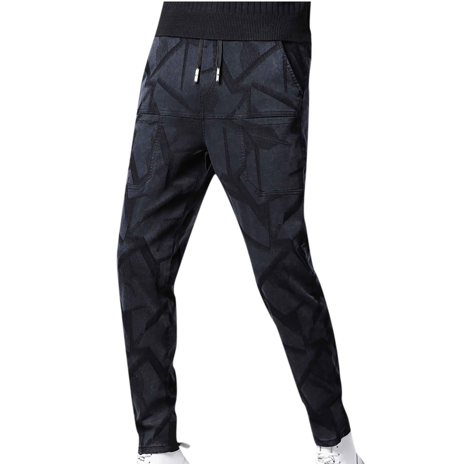 HBYJLZYG Mens Jeans, Slim-Fit Denim Pants Pockets Tether Closure ...