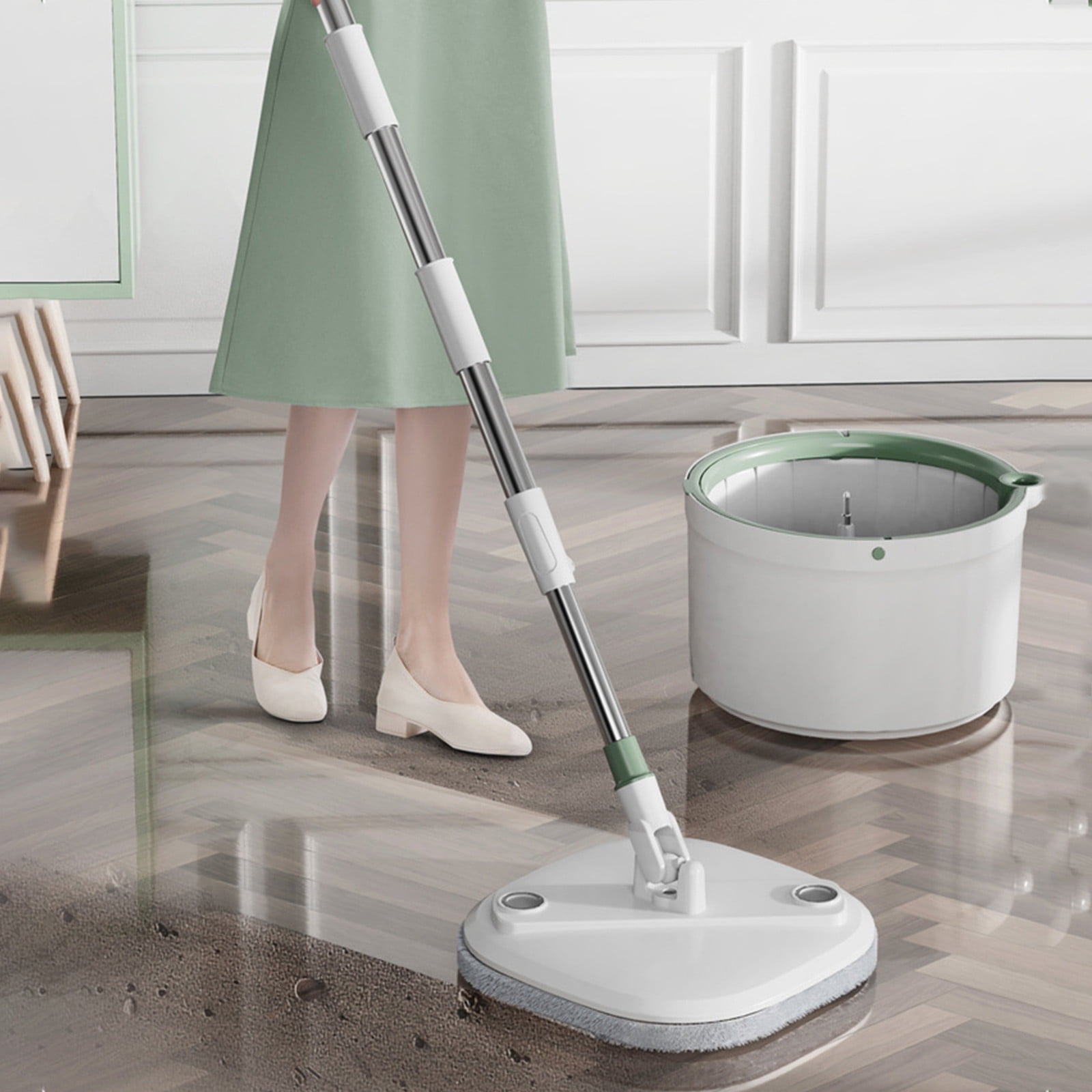 HBYJLZYG Mop and Bucket with Wringer Set, Support Self Separation ...