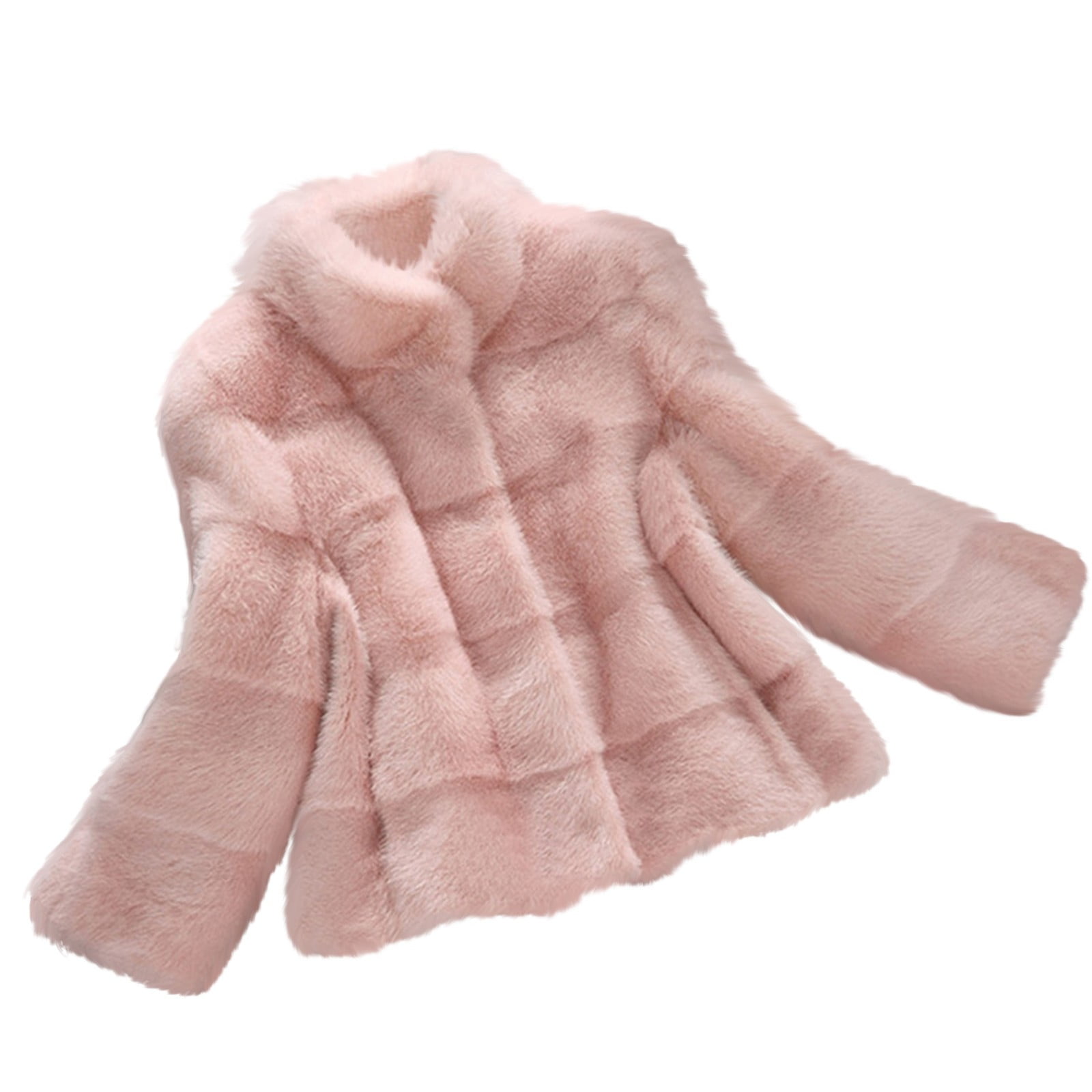 HBYJLZYG Oversized Faux Fox Fur Plush Coats Jacket Tops, Women Winter ...
