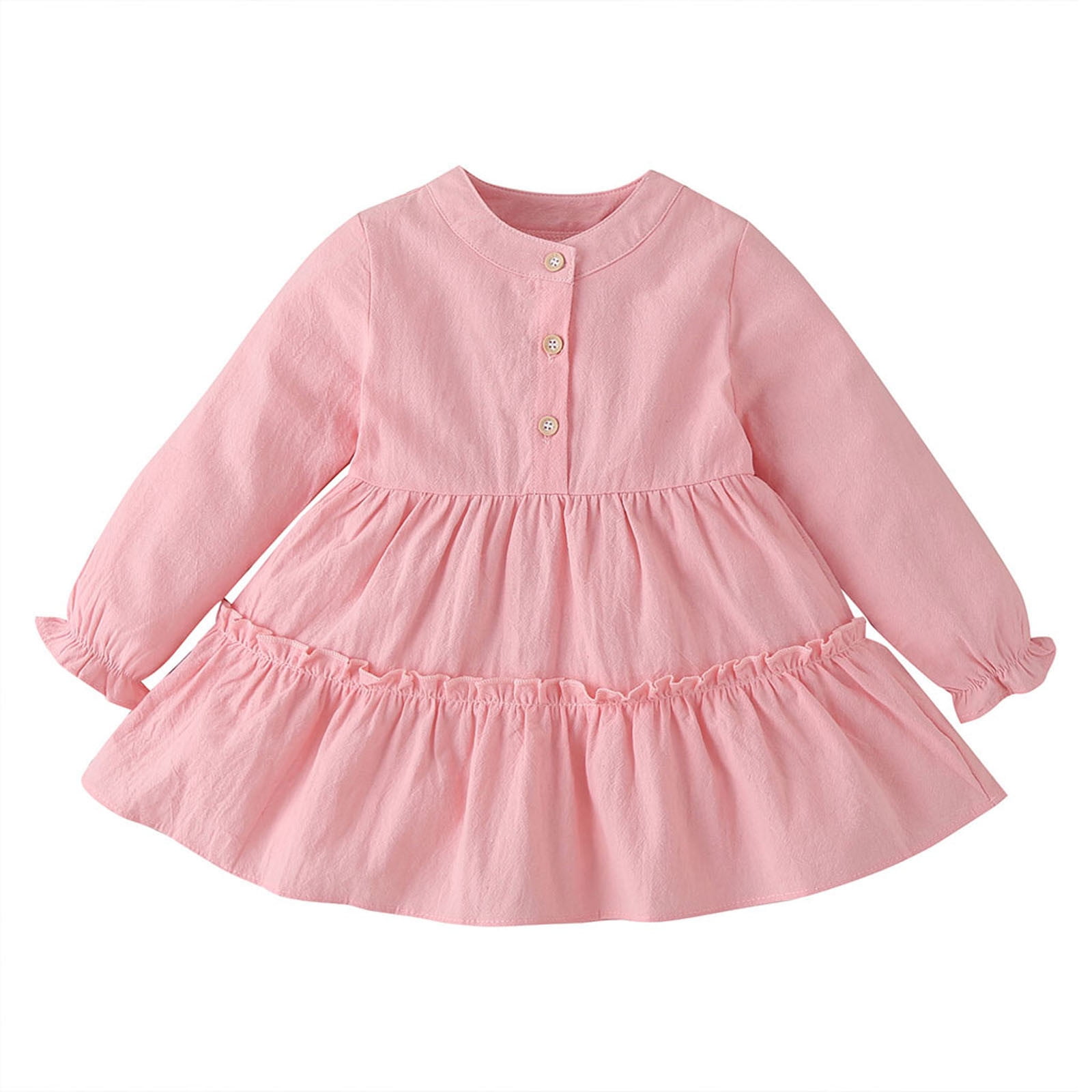 HBYJLZYG Princess Dresses For Girls, Toddler Baby Ruffles Long Sleeve ...