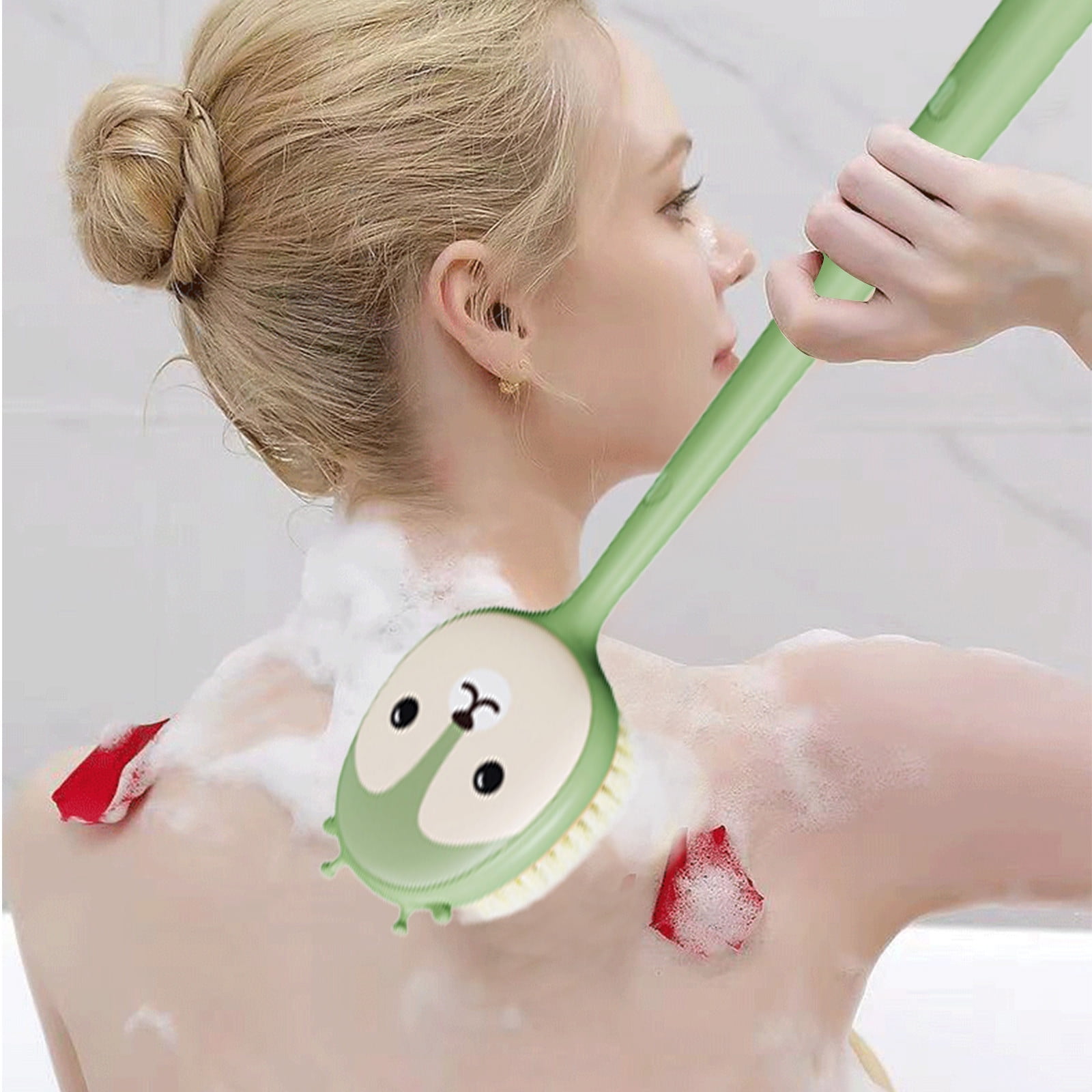 HBYJLZYG Shower Brush with Long Handle, Soft Body Brush, Back Scrubbers ...