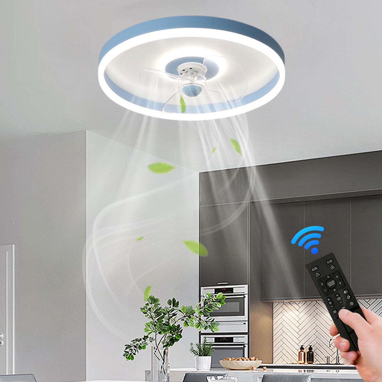 HBYJLZYG Storage Bins With Lids Ceiling Chandelier Fan Light Wind Speed ...