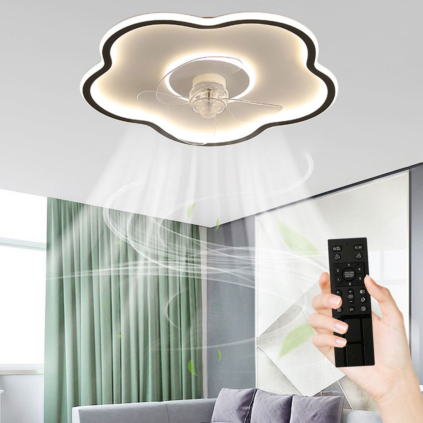 HBYJLZYG Storage Bins With Lids Ceiling Chandelier Fan Light Wind Speed ...
