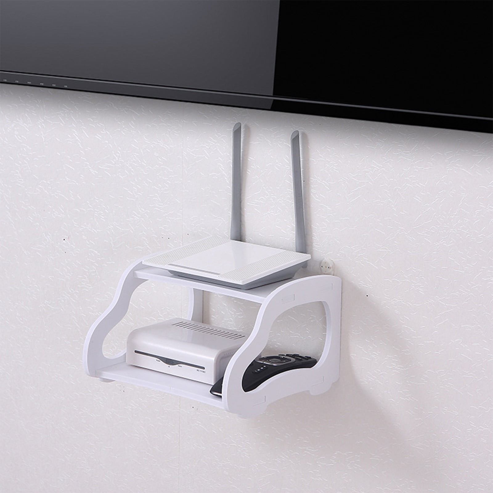 HBYJLZYG Storage Bins With Lids Punch Free Television Set Top Box Rack ...
